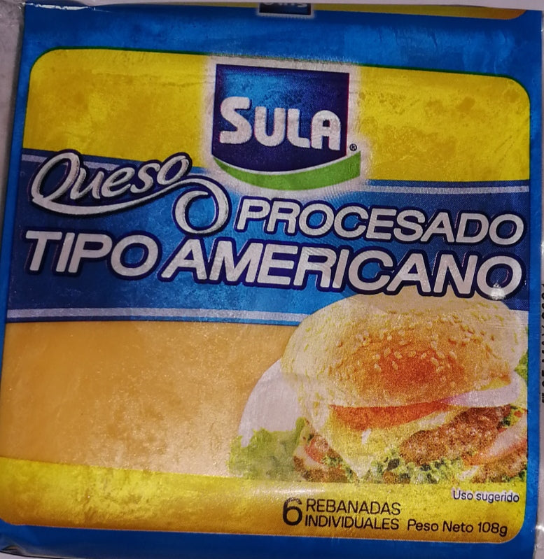 Queso craft procesado sula tipo americano 6 rebanadas 108g – Auto Pulpe