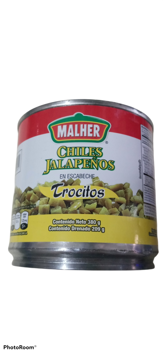 Chile jalapeño malher trocitos 380g – Auto Pulpe